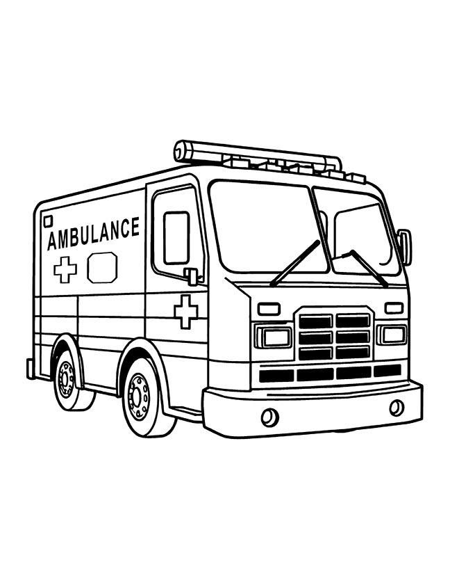 Ambulance And Fire Truck Coloring Page