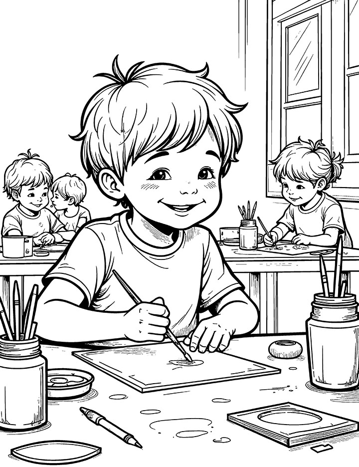 Creative workshops coloring page