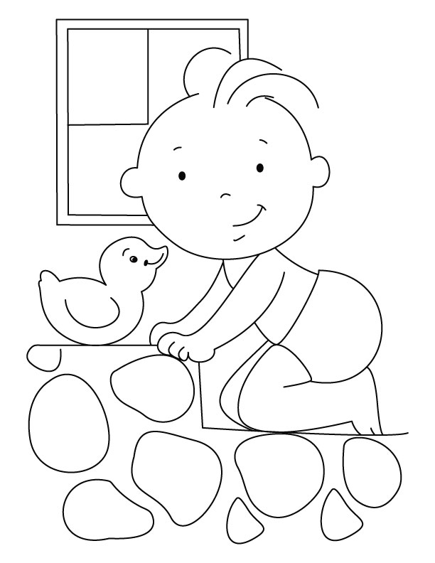 Baby coloring page