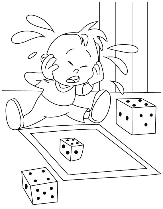 Playing coloring page